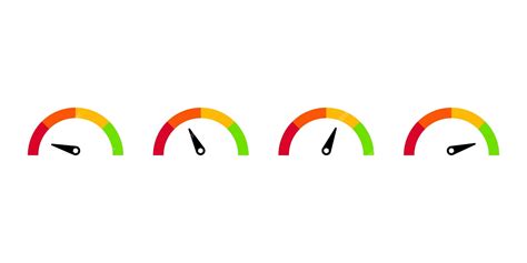 Premium Vector Set Of Color Speedometer Arrow Vector Illustration Car Symbol Fuel