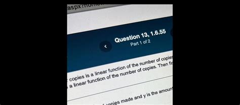 Answered Aspx N Question 13 1 6 55 Part 1 Of 2 Copies Is A Linear