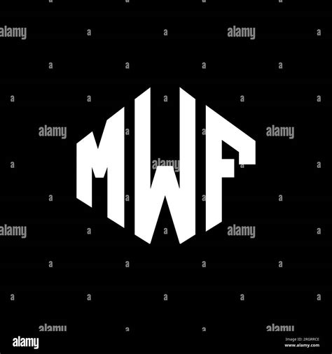Mwf Letter Logo Design With Polygon Shape Mwf Polygon And Cube Shape