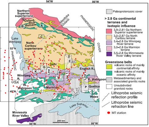 Geologic Map Of The Survey Area Mt Stations Are Shown By Red Circles Download Scientific Diagram