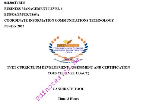 Coordinate Information Communications Technology Ict Functions Level 6 November December 2023