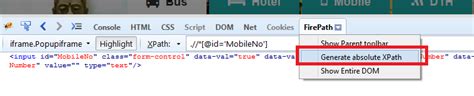 Java How Do I Get An Xpath Using Firepath Plugin Stack Overflow
