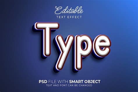 efeito de texto editável simples de texto de digitação psd premium