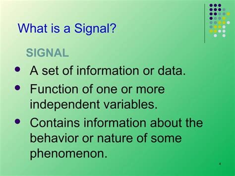 Signals And Classification Ppt