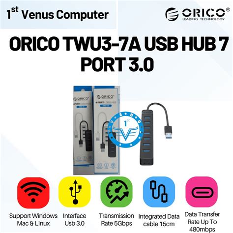 Jual USB HUB 7 PORT 3 0 ORICO TWU3 7A HUB USB 7 PORT USB 3 0 ORI HUB5 Shopee Indonesia