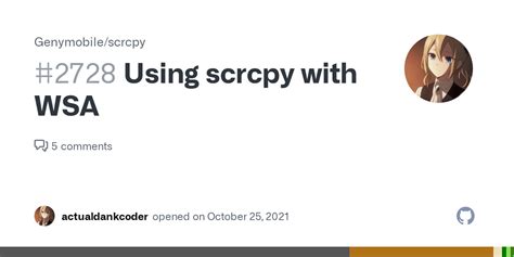 Using Scrcpy With WSA Issue Genymobile Scrcpy GitHub