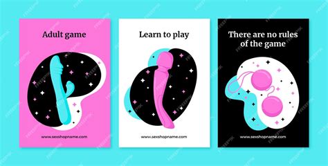 Нарисованные от руки открытки с секс игрушками Бесплатно векторы