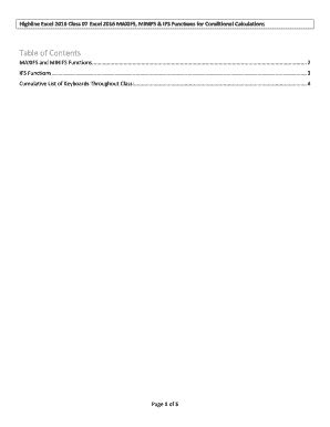 Fillable Online Excel Is Fun Highline College Fax Email Print PdfFiller