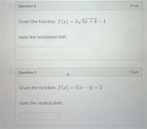 Solved Question 810 PtsGiven The Function Chegg Com