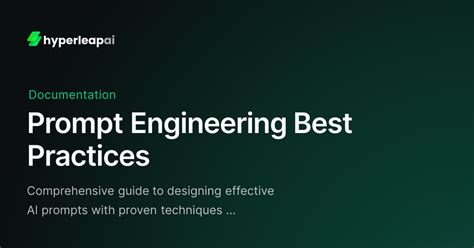 Prompt Engineering Best Practices - Hyperleap AI