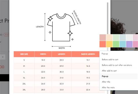 Woocommerce Product Size Chart Extension Wp Solver