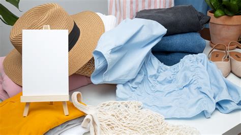 개념을 줄이고 재사용합니다 교환 할 옷 준비 패션 산업의 폐기물 문제 의류의 수직 보관 정리 의류 정리 및 분류 복사 스파제 Charitable Foundation에 대한