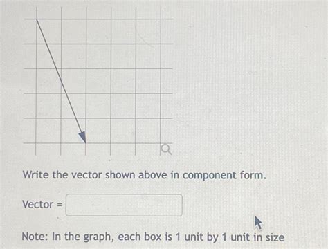 Solved Write The Vector Shown Above In Component Form