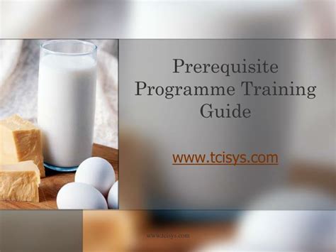 Ppt Prerequisite Programme Training Guide Powerpoint Presentation