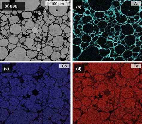 A Bse Micrograph And B D Corresponding Eds Elemental Maps Of The 700 °c