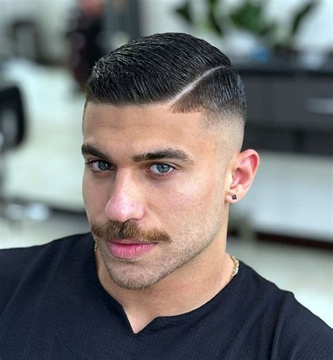Mens Undercut Side Part Fade