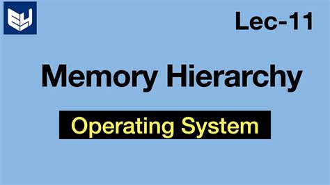Memory Hierarchy Os Lec 11 Bhanu Priya Youtube
