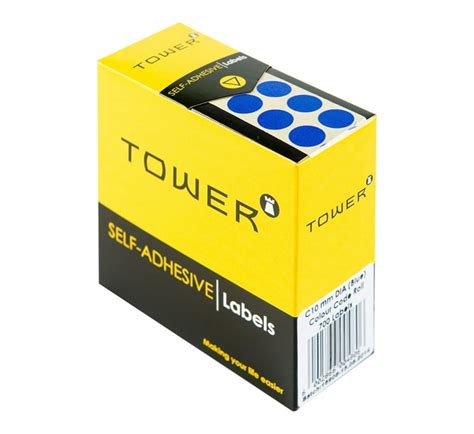 Tower C19 Colour Code Labels Blue Dot Each Makro