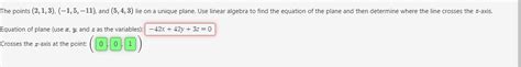 Solved He Points 213−15−11 And 543 Lie On A