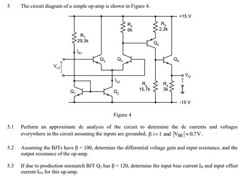 5 the circuit diagram of a simple op amp is shown in figure 4 figure