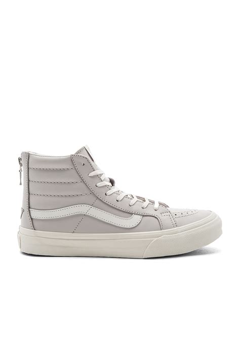Vans Sk8 Hi Slim Zip Sneaker In Chime And Blanc De Blanc Revolve