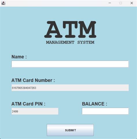 Atm Management System Project In Java Copyassignment