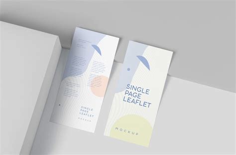 Premium Psd Single Page Vertical Leaflet Mockups