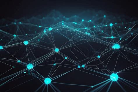 Premium Ai Image Grid Network Connection Abstract Node Background