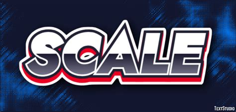 scale text effect and logo design word