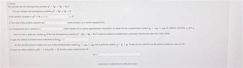 Solved 1 ﻿pointwe Consider The Non Homogeneous Problem