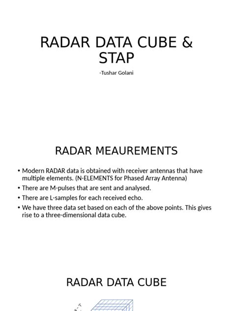 Presentation1 Radar Data Cube Pdf