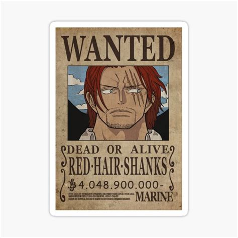 One Piece Wanted Poster Stickers Sticker For Sale By Hoolliday Redbubble
