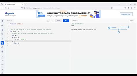 3 If Statement Write A C Program To Check Positive Negative Or Zero Youtube