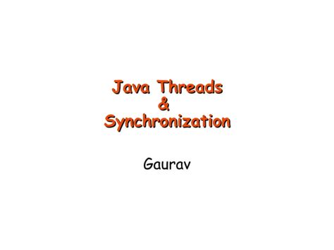 Threads In Java Ppt