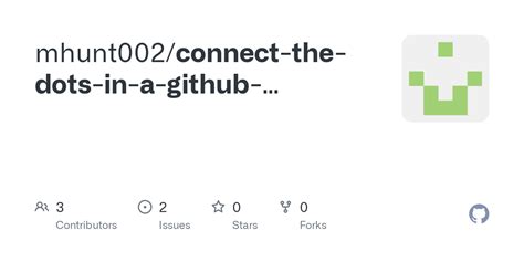 Github Mhunt002connect The Dots In A Github Repository