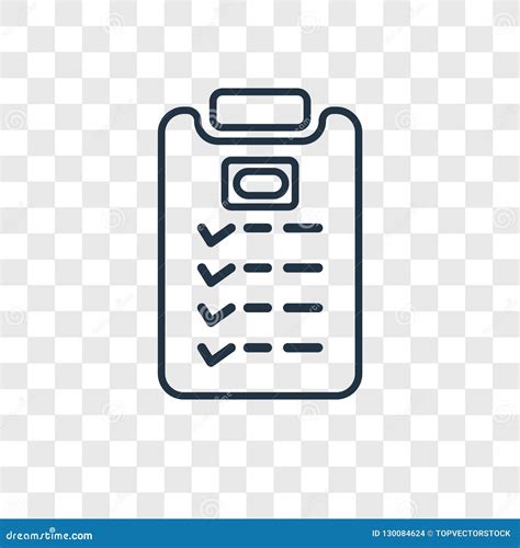 Task Concept Vector Linear Icon Isolated On Transparent Background
