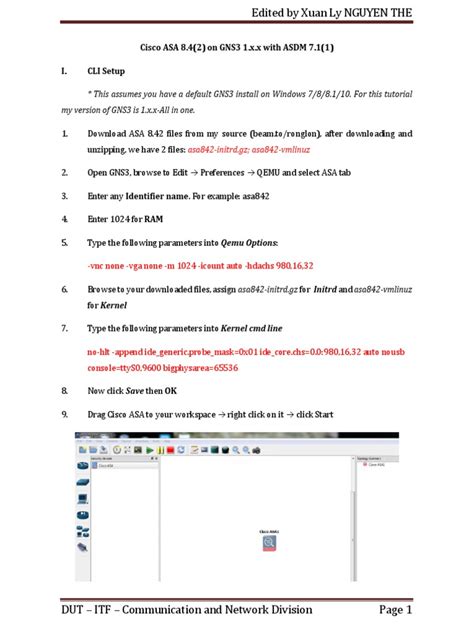 Cisco Asa 8 4 2 On Gns3 1 X X With Asdm 7 1 Pdf Hypertext Transfer Protocol Command Line