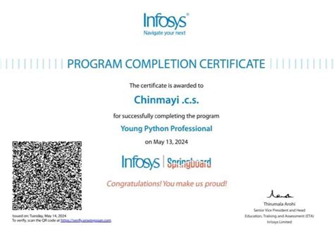 chinmayi c s on linkedin python infosysspringboard