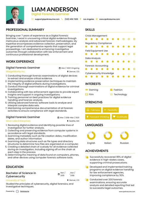 Digital Forensics Resume Example At Roger Krug Blog