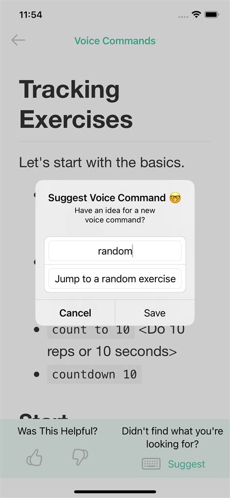 Workout Using Voice Commands Handstand Quest