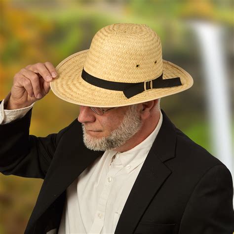 Amos Natural Palm Straw Amish Hat Etsy