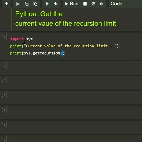 Python Get The Current Value Of The Recursion Limit Youtube