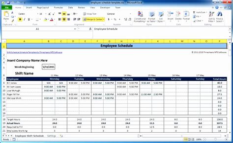 Free Excel Timesheet Template Multiple Employees Excel Templates