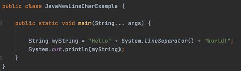 Add Newline Character Java Code Example Code2care