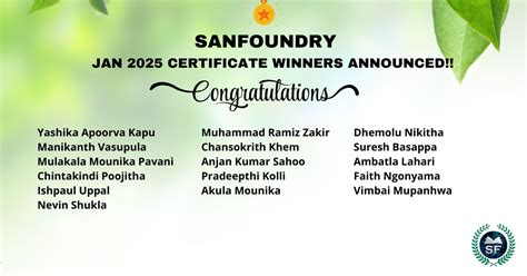 Announcement Sanfoundry Monthly Certification Tests 68 Jan 2025