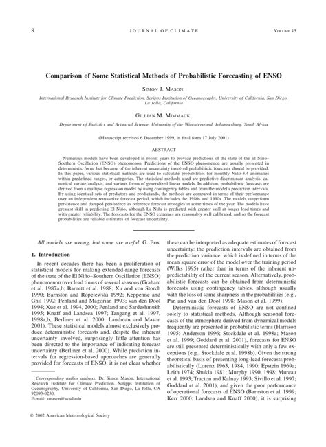 Pdf Comparison Of Some Statistical Methods Of Probabilistic