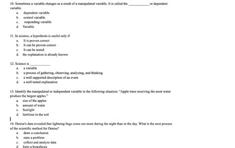 manipulated variable in science