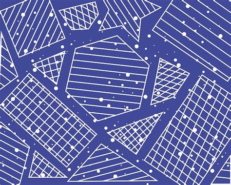 Premium Vector White Geometric Pattern In Snowfall Blue Background By Vector Design