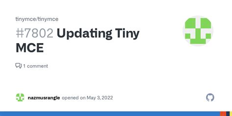 Updating Tiny Mce · Issue 7802 · Tinymcetinymce · Github