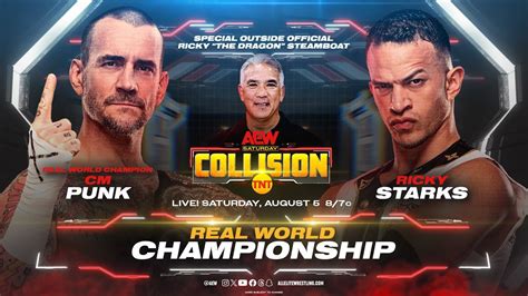 WWE 2K23 CM Punk Vs. Ricky Starks | Real World Championship | AEW Collision 8/5/23 - YouTube